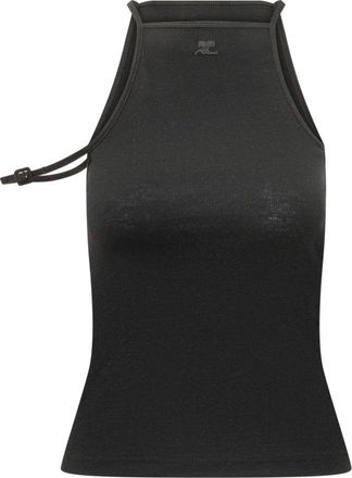 Courr&egrave;ges Femme, Tops, Noir, Taille: 38 FR D&eacute;bardeur dos nu c&ocirc;tel&eacute;