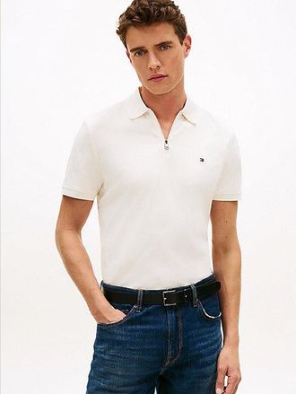 Tommy Hilfiger Polo zipp&eacute; coupe standard en maille interlock