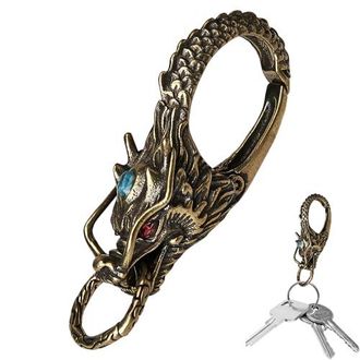 Generico Dragon Head - Pendentif en vintage | entrez trafic perty charm | accessoire pour clip de carabiner pour femme, sac, sac, cl&eacute;s de voiture, cadeau danni
