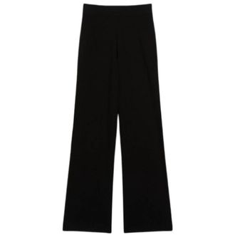Max Mara Schwarze lockere Hose mit elastischem Bund - - Trousers - Damen - Schwarzk - S