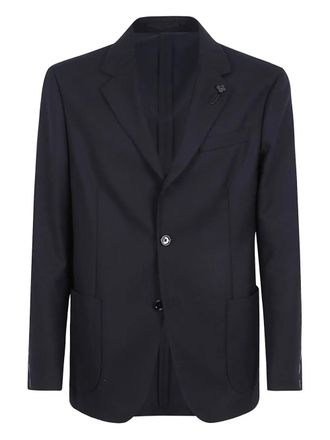 Lardini Sakko mit Blumenclip-Detail - Blau