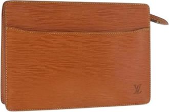 Louis Vuitton Sac pochette en cuir Epi Pre-owned - Femme - Pre-owned - Brun - Taille: ONE Size