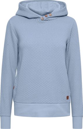 Oxmo OXVera Damen Kapuzenpullover Hoodie Pullover mit Kapuze Eingrifftaschen Rippbündchen Baumwollmischung Regular fit, Größe:S, Farbe:Brunnera Blue (16392