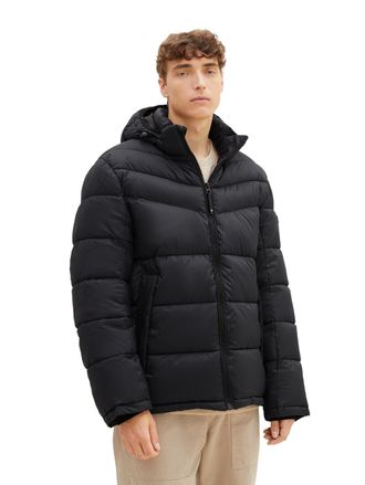 Tom Tailor Herren 1039965 Puffer-Jacke mit Kapuze, 10668-sky Captain Blue, M