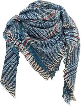 Generic DAaomi &eacute;charpe Triangle Femme Homme Hiver Chaud &eacute;l&eacute;gant Foulard Triangle &agrave; Carreaux Chic Grande Taille &eacute;tole Wraps Classique &eacute;charpe Cape Souple Chaud