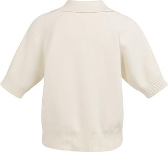 YaYa V-Ausschnitt-Pullover Kurz&auml;rmeliger Strickpullover