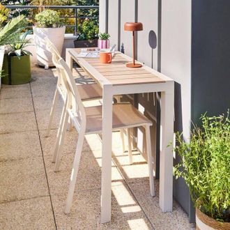 Hesperide Table de jardin 2 places Evasion beige lin - Hesp&eacute;ride