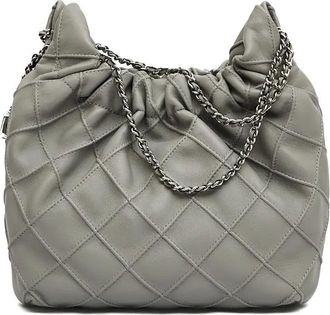 Tory Burch Tory Burch Crossbody Bags - Mini Hobo Grey Leather Bag - Gr. unisize - in Grau - f&uuml;r Damen