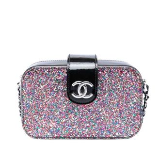 Chanel Sac bandouli&egrave;re Pre-owned &agrave; paillettes vernies - Femme - Pre-owned - Multicolore - Taille: ONE Size
