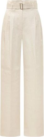 Max Mara Femme, Pantalons, Beige, Taille: 40 FR Materia Pleated Pantalons