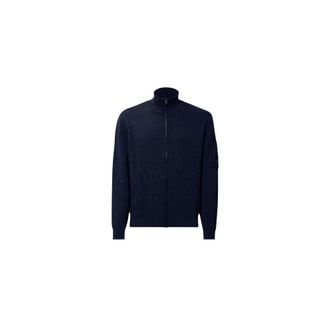 C.P. Company Re-Wool Full Zip Lens Cardigan - - Knitwear - Herren - Blau - XS