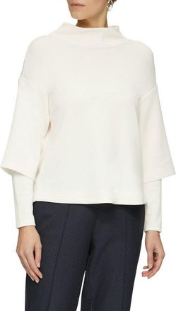 s.Oliver Black Label Sweatshirt mit großem Stehkragen und Doppellayer-Ärmeln