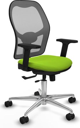 Piqueras y Crespo Chorquera B&uuml;rostuhl mit 2D-Armen, h&ouml;henverstellbare Lendenwirbelst&uuml;tze, ausgestattet mit Syncro/Traslack und injiziertem Schaumstoff, Grau/Pistazie