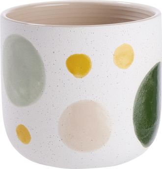 Butlers Blumentopf Kreise &Oslash;17cm aus Steinzeug -Seventies- Pflanzentopf f&uuml;r innen und au&szlig;en | &Uuml;bertopf zur Dekoration von Balkon, K&uuml;che oder Wohnzimmer