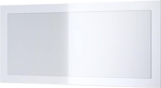 Vladon Spiegel Lima, Made in Germany, Wandspiegel mit Rahmen im modernen Stil, Weiß Hochglanz (89 x 45 cm)