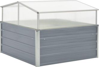 vidaXL Serre 100 x 100 x 85 cm Grise Acier galvanis&eacute; Vidaxl