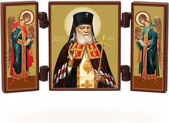 NKlaus Heiliger Lukas von Simferopol - christliche Ikone - reise Altar Holz Triptychon 36155