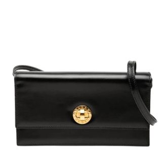 Bulgari Pre-owned Logo Leder Schultertasche - - Pre-owned - Damen - Schwarzk - ONE SIZE