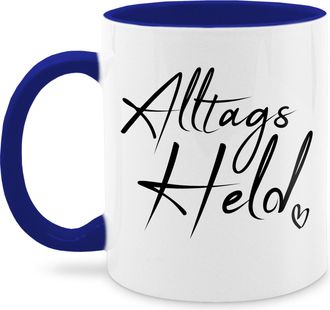Shirtracer Tasse Tassen 325ml - Statement Spr&uuml;che - Alltags Held Hero Danke Geschenk Kollegen Kolleginnen Alltagshelden - 325 ml - Dunkelblau - kollege spruchtas