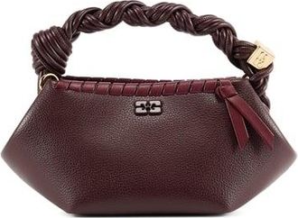Ganni Mini sac &agrave; main Bou effet cuir tress&eacute;