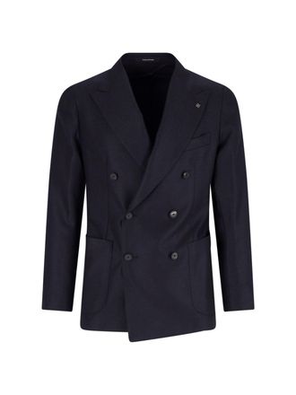 Tagliatore Double-Breasted Virgin Wool Blazer