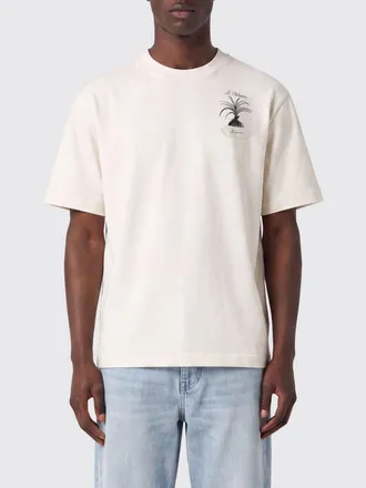 Jacquemus T-shirt en coton avec logo contrastant et &eacute;paules tombantes
