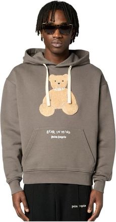 Palm Angels Bear in Mind Hoodie - Grau - - Sweatshirts & Hoodies - Herren - Grau - 2XL