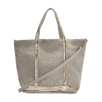 Vanessa Bruno Womens Cabas S Tote Gray Linen