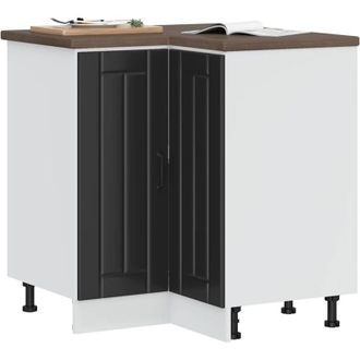 vidaXL Vidaxl - Armoire dangle de cuisine Lucca noir bois dingénierie