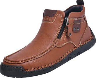 Generic Top Shoes Version coréenne des chaussures en cuir respirantes faites à la main de grande taille Chaussures décontractées pour hommes Bottes pour homme