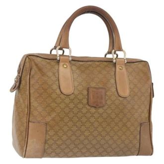 Celine Pre-owned Vintage Macadam Canvas Hand Bag - Femme - Pre-owned - Brun - Taille: ONE Size