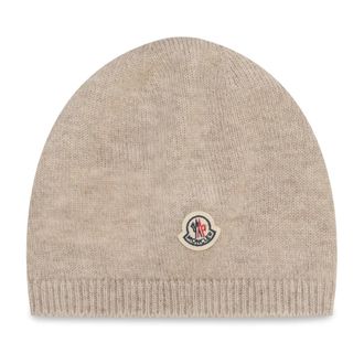 Moncler Cashmere Beanie - - Accessories - unisex - Beige - 2XS