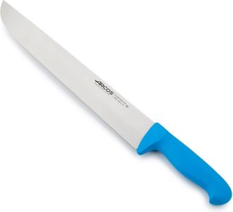 Arcos Kochmesser Professionell - Edelstahlklinge NITRUM 350 mm - Langlebigkeit und Präzision - Griff Polypropylen Blau - Serie 2900