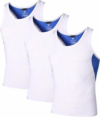 Jeansian Homme De Sport Outdoor Sportswear 3 Packs Compression Tank Tops Vests Shirt LSL203 PackE M