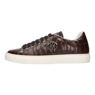 Roberto Cavalli Homme, Chaussures, Brun, Taille: 46 EU Baskets en cuir