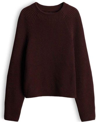 OPUS Strickpullover Ponusa aus weichem Strick Verk&uuml;rzte Silhouette mit Raglan&auml;rmeln und weichem Fall