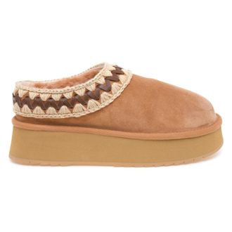 Mou Plateau-Clogs aus Wildleder - - Shoes - Damen - Braun - 38 EU