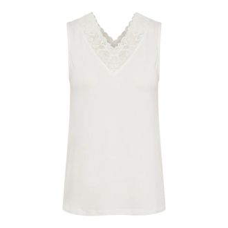 Cream Schneewei&szlig;e Spitzenbluse - - Tops - Damen - Wei&szlig; - M