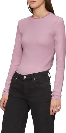 QS by s.Oliver Rippshirt mit Spitzendetail