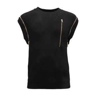 Moschino &Auml;rmelloser Wollpullover im Couture-Stil - - Jackets - Herren - Schwarzk - L