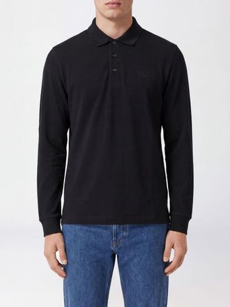 Burberry Polo slim &agrave; manches longues en coton avec logo EKD
