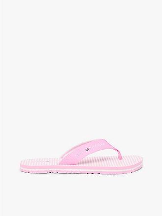 Tommy Hilfiger Tongs &agrave; brides en toile et rayures Ithaca