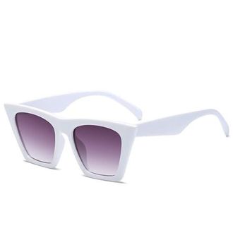 Generic Lunettes De Soleil Homme &Agrave; Monture Fine For Les Trajets Domicile-travail, D&eacute;coratives For Femmes For Sports Plein Air(White)