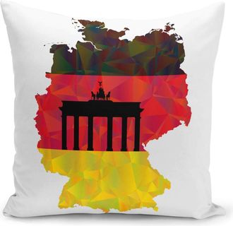 Fabulous Kissen Kissenbezug 40x40 cm Flagge Karte Deutschland Fußball Sport Nationalmannschaft