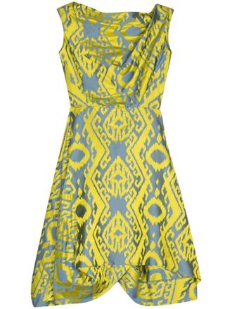 Vivienne Westwood robe mi-longue à motif en jacquard - Bleu
