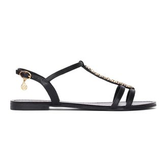 Kazar Schwarze flache Ledersandalen - - Shoes - Damen - Schwarzk - 37 EU