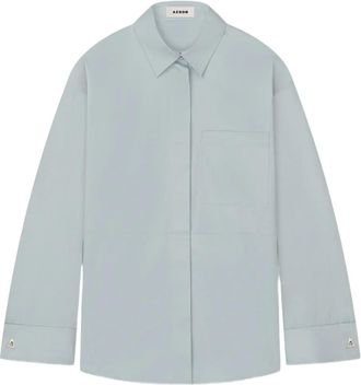 &Aacute;eron Francis chest-pocket shirt - Blau