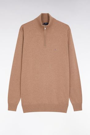 Eden Park Pull Col Camionneur En Laine Et Coton Beige