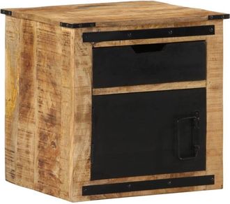 vidaXL Table de chevet 45x40x45 cm bois de manguier massif Vidaxl