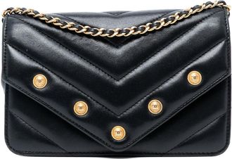 Chanel Hobo Bags - Chevron Lambskin Button Wallet On Chain - Gr. unisize - in Schwarz - für Damen
